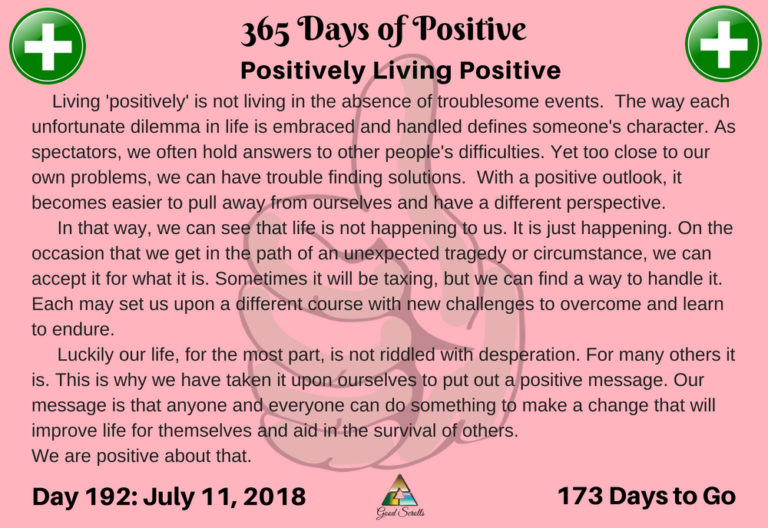 365 Days of Positive | Positively Living Positive - Good Scrolls